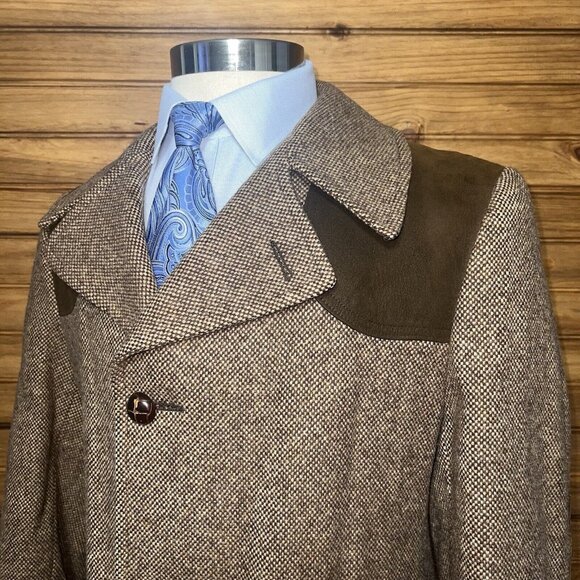 Sears | Suits & Blazers | Vintage Sears Tweed Overcoat Mens Size 42r ...